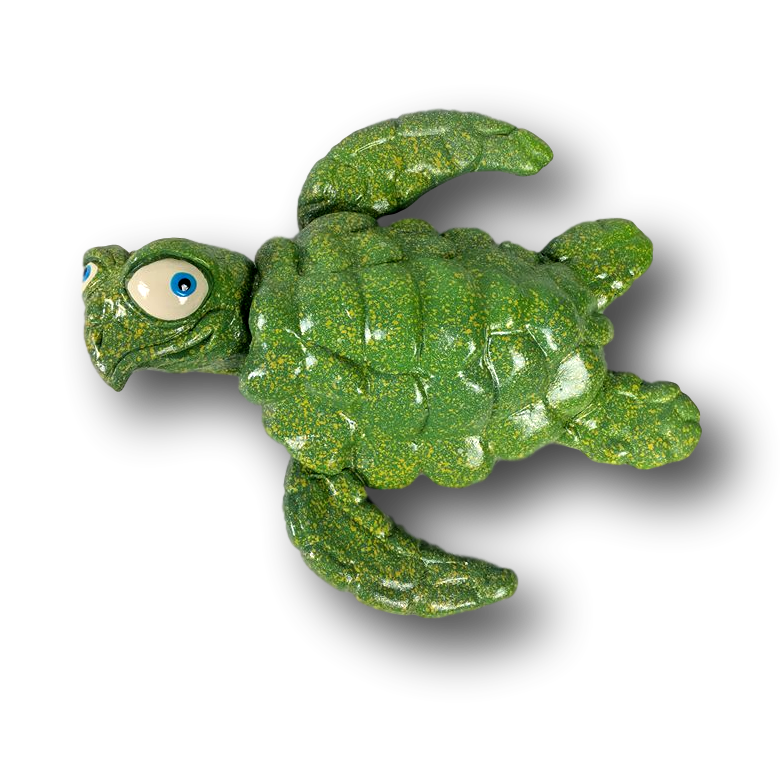 Frankie Two Guns Sea Turtle Wall Art - Fish With Attitude by Mike Quinn