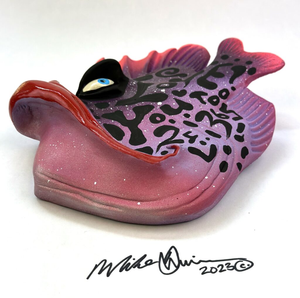 Wild Patterned Mona Fish with Attitude - Fish With Attitude by Mike Quinn