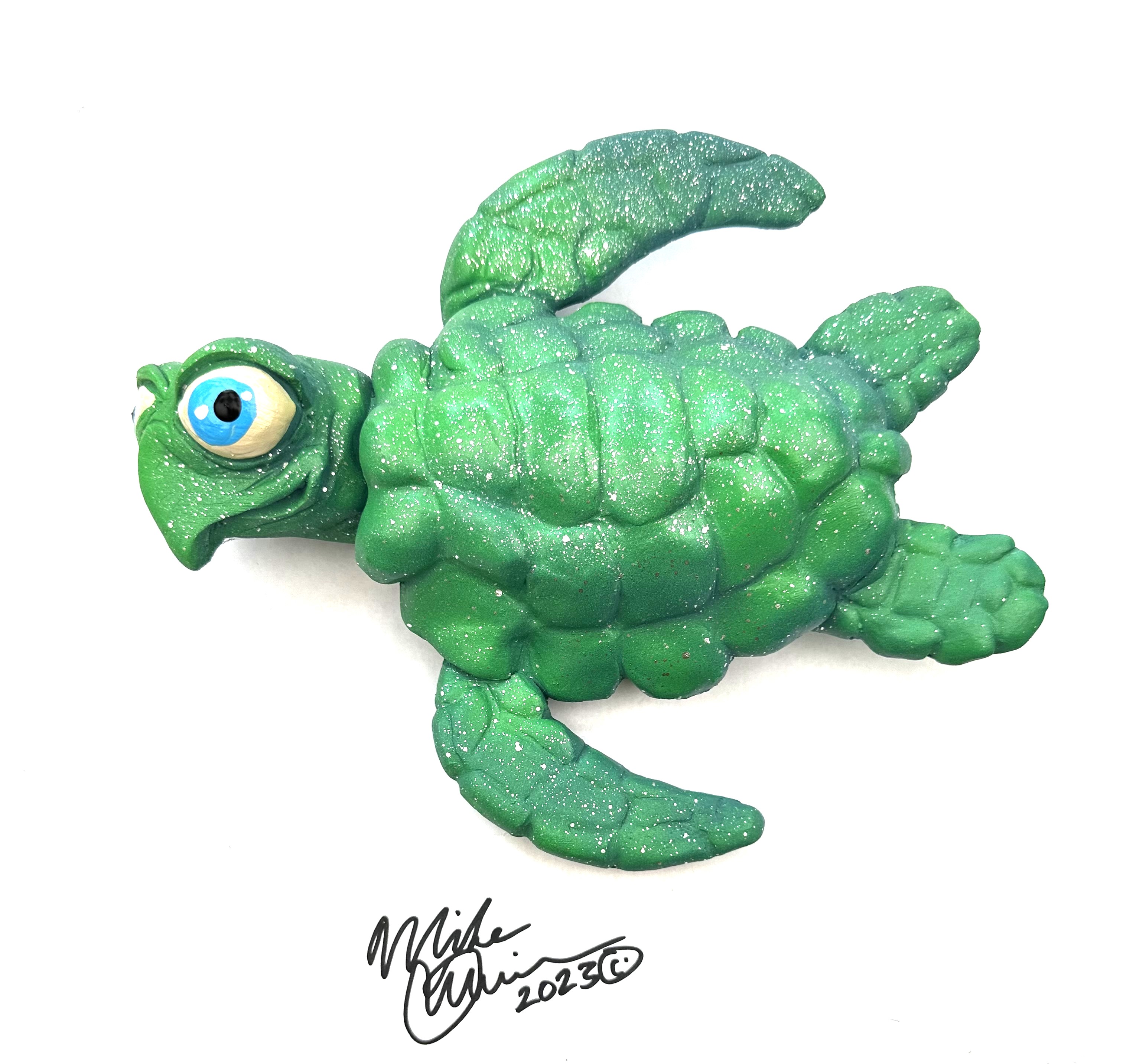 Frankie Two Guns Sea Turtle - Fish With Attitude by Mike Quinn